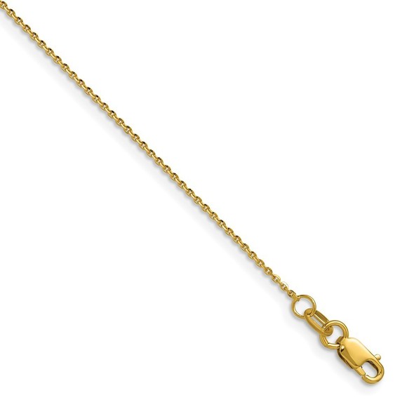 Million Charms | Jewelry | 4k Yellow Gold 1mm Dc Oval Link Chain | Poshmark